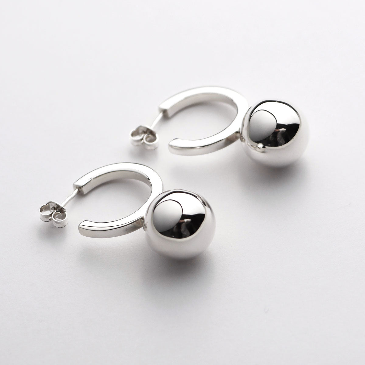 Discover Happy Hoops | Earrings with rings and large silver balls ...