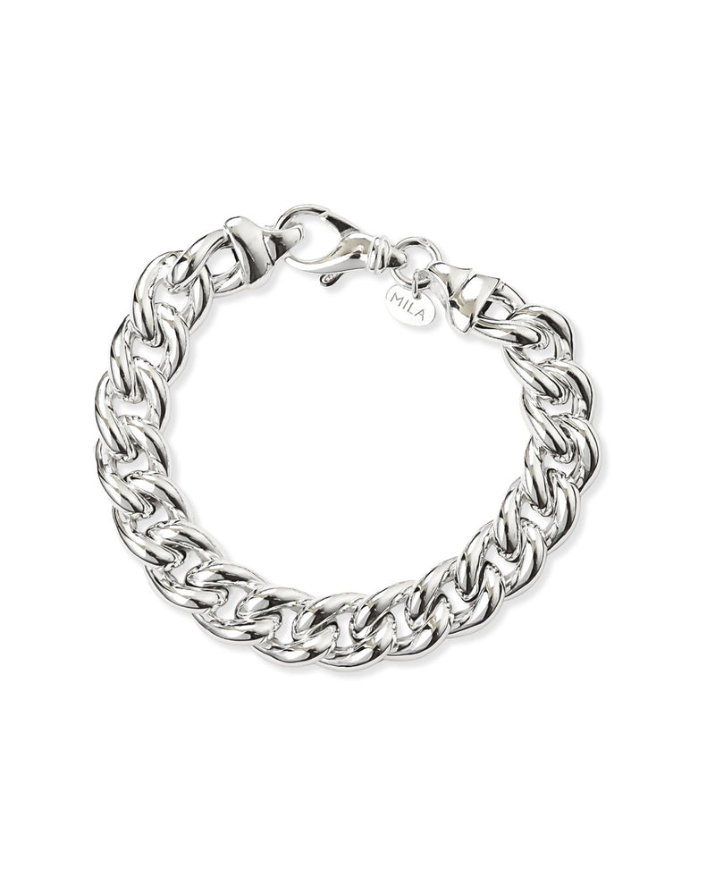 Chunky Chains | Large Sterling silver necklace and bracelet – Mila Silver