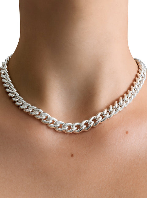 Chunky Chains | Large Sterling silver necklace and bracelet – Mila Silver