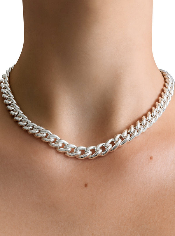 Chunky Chains | Large Sterling silver necklace and bracelet – Mila Silver