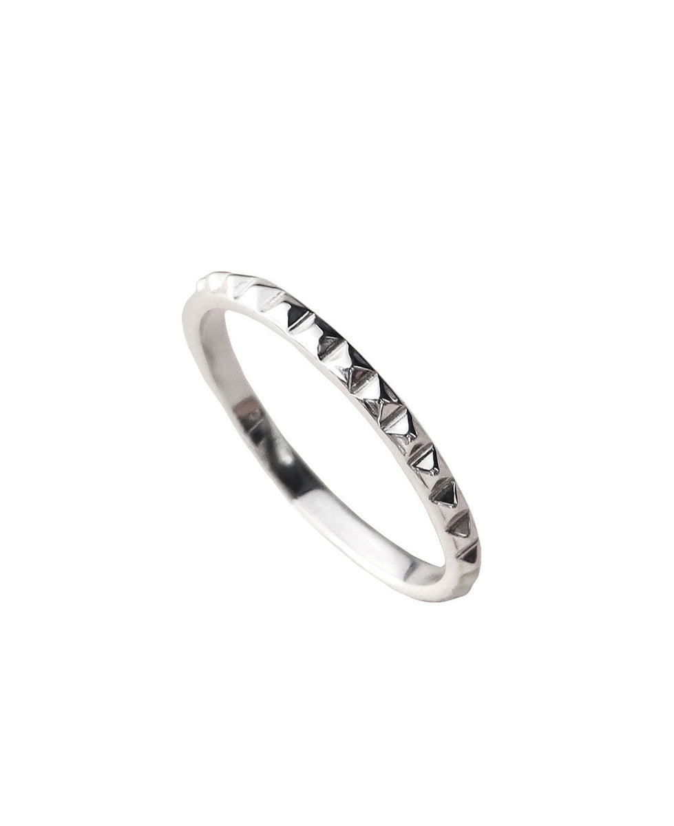 YES I AM ring, silver | Silver ring with studs | Order online – Mila Silver